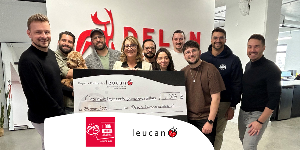 DELAN soutient Leucan avec « 1 don, 1 heure à la fois